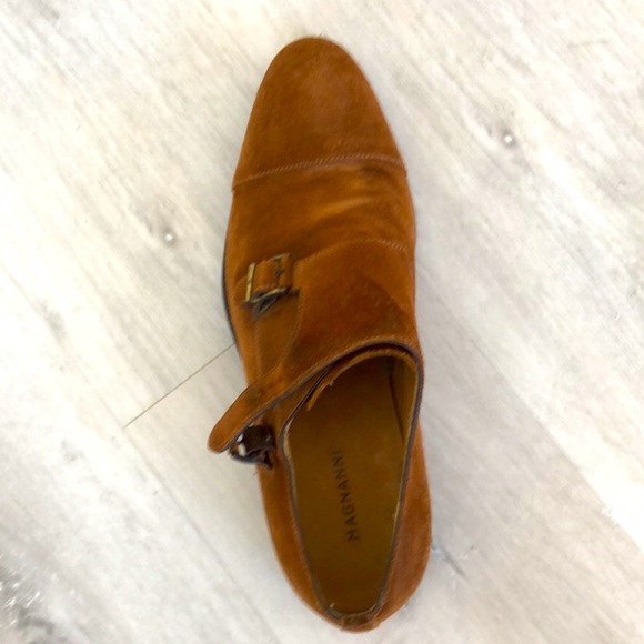 Magnanni | Shoes | Magnanni Brown Suede Captoe Double Monk Strap Shoes ...